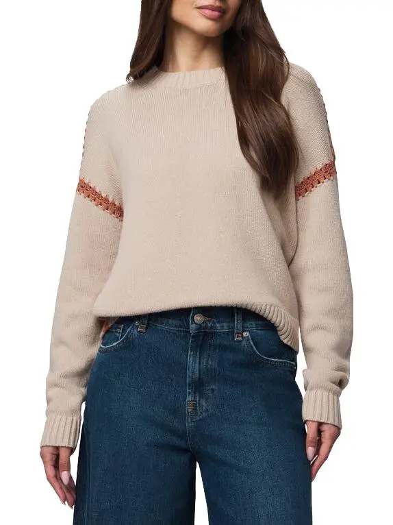 Splendid Greyson Relaxed Sweater - Light Camel Beige/orange
