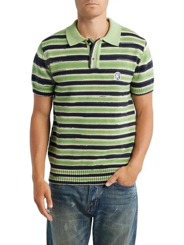 BILLIONAIRE BOYS CLUB Bb Eclipse Helmet Head Cotton Polo - Black/green