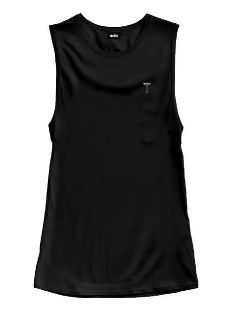 DALIX Coffee Martini Muscle Tank - Black