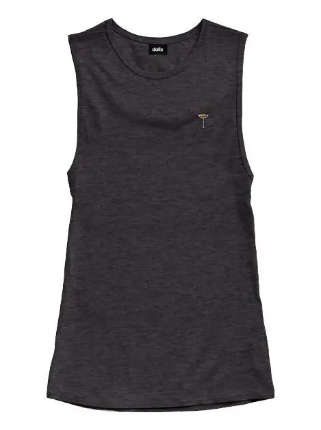 DALIX Coffee Martini Muscle Tank - Dark Heather