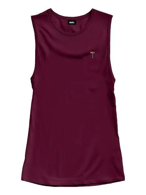 DALIX Coffee Martini Muscle Tank - Maroon