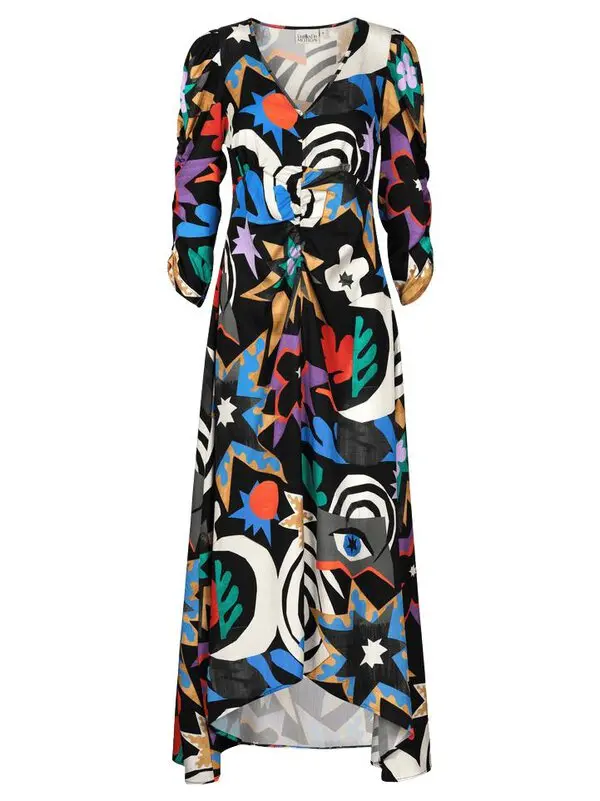 UNTITLED IN MOTION Anoita Printed Midi Dress - Theia