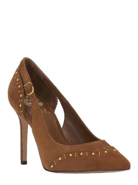 Vince Camuto Hally Studded Pointed Toe Pump - Burnt Sugar Torsue