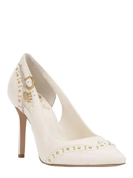 Vince Camuto Hally Studded Pointed Toe Pump - Coconut Cream