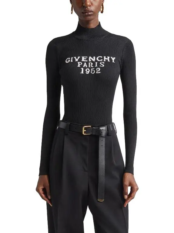 Givenchy Logo Rib Bodysuit - Black