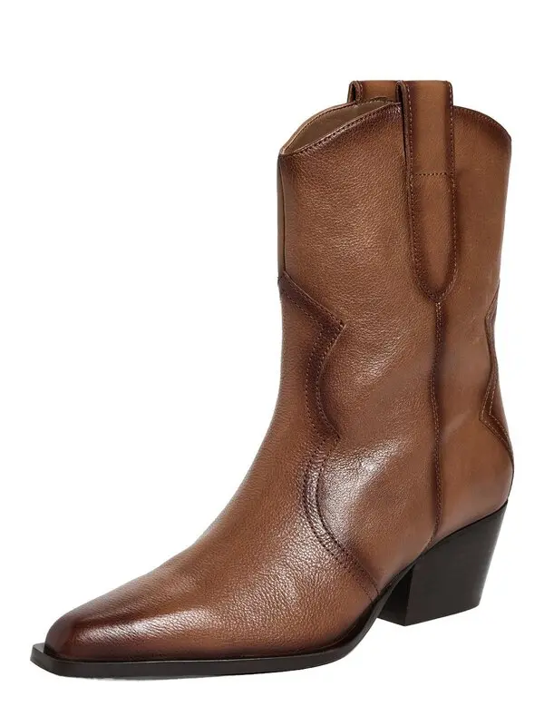 Free People Cat Nap Cowboy Boots - Saddle Leather
