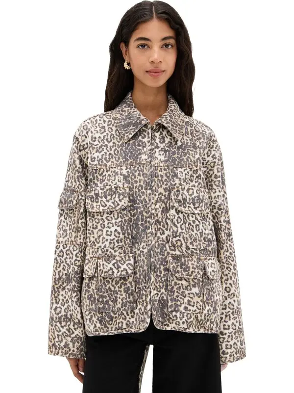 Lioness Renacida Denim Jacket - Leopard