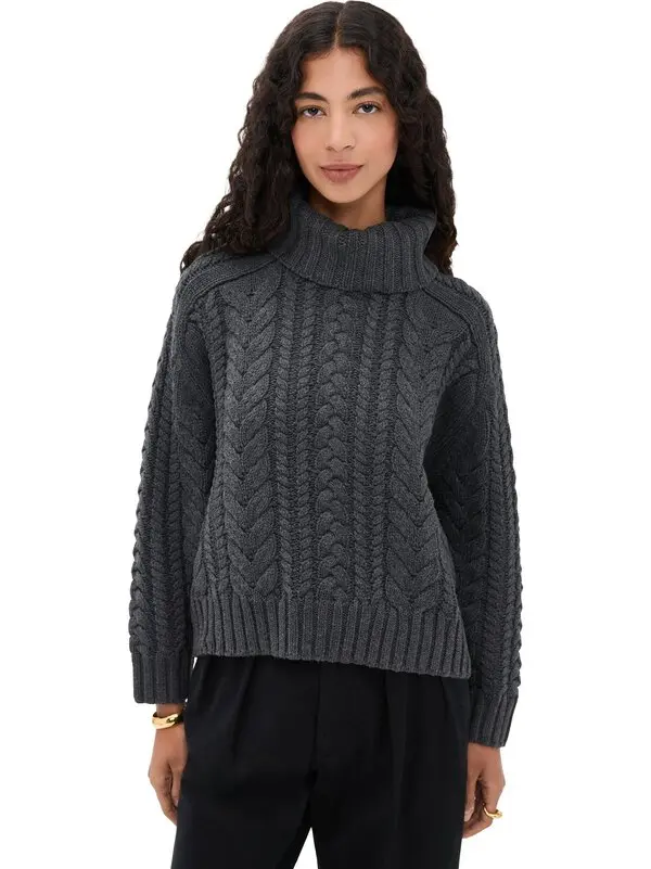 Denimist Cable Knit Turtleneck Sweater - Multicolor