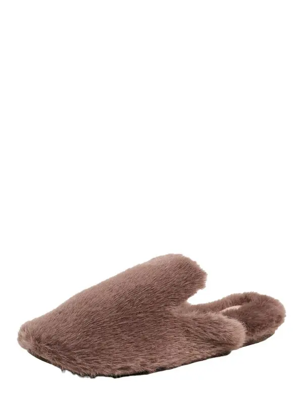 Eberjey Plush Mule Slippers - Deep Taupe