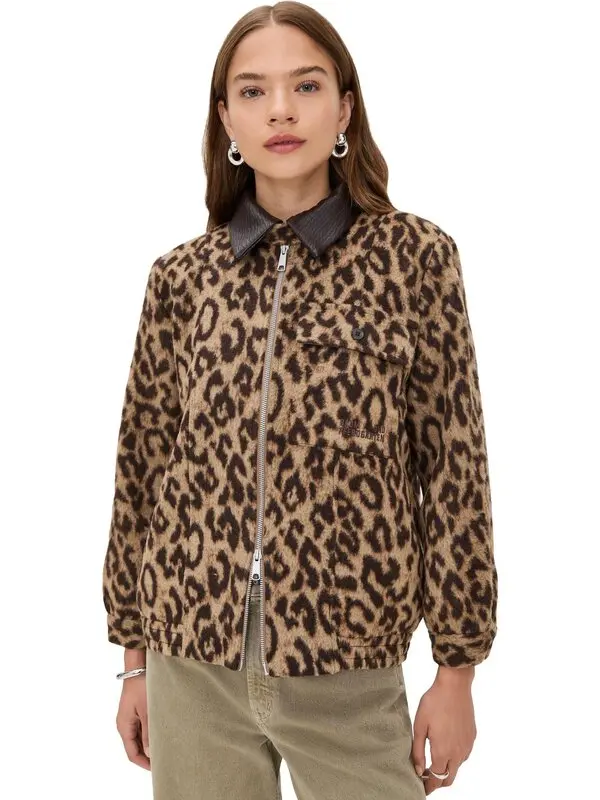 Baum Und Pferdgarten Beline Barn Leopard Jacket - Wool Camel Leopard