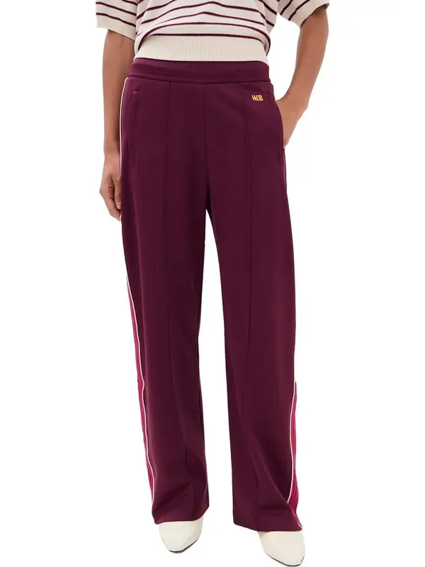 WALES BONNER Mantra Track Pants - Burgundy