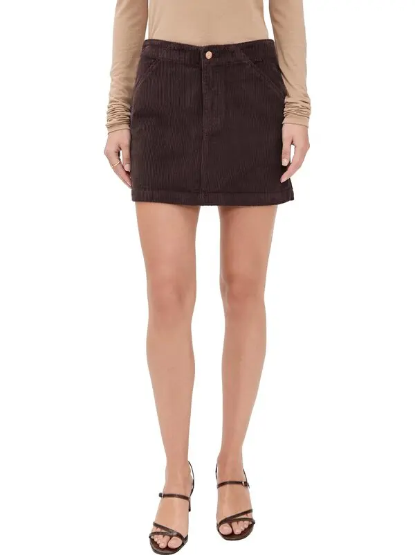 PISTOLA Uma Corduroy Mini Skirt - Mocha