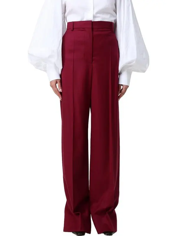 Stella McCartney Wide Leg Trousers - Burgundy