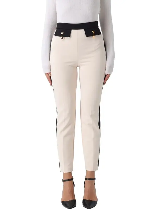 Elisabetta Franchi Trousers - Milk