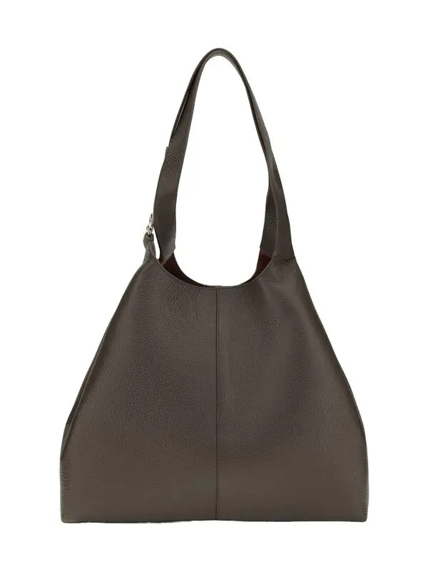 COCCINELLE C-easy Fla Tumbled Shoulder Bag - Mud