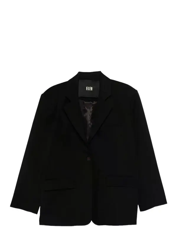 ELEH Single-breasted Cotton Jacket - Black