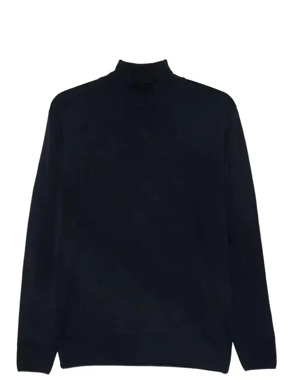 Canali Long-sleeve Wool Sweater - Blue