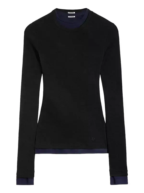 JIL SANDER Wool T-shirt - Black