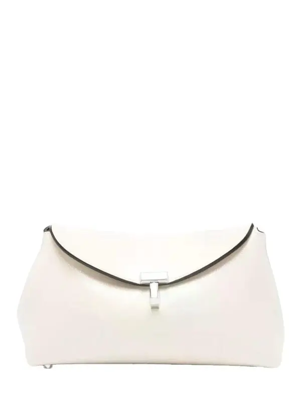 TOTEME T-lock Naplack Clutch - White