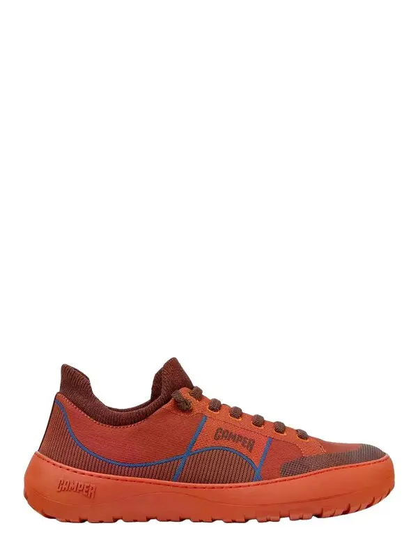 Camper Peu Serra Textured Lace-up Trainers - Orange