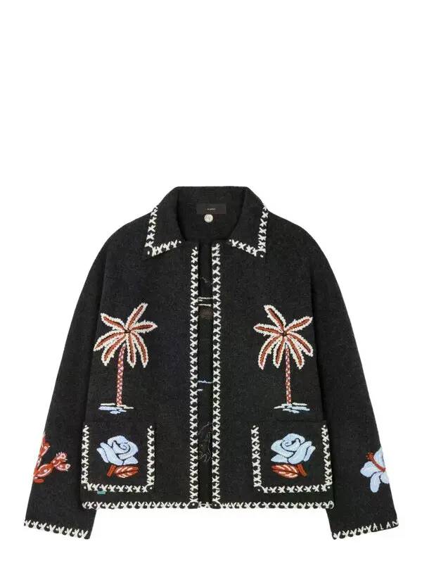 Alanui Embroidered Jacket - Grey