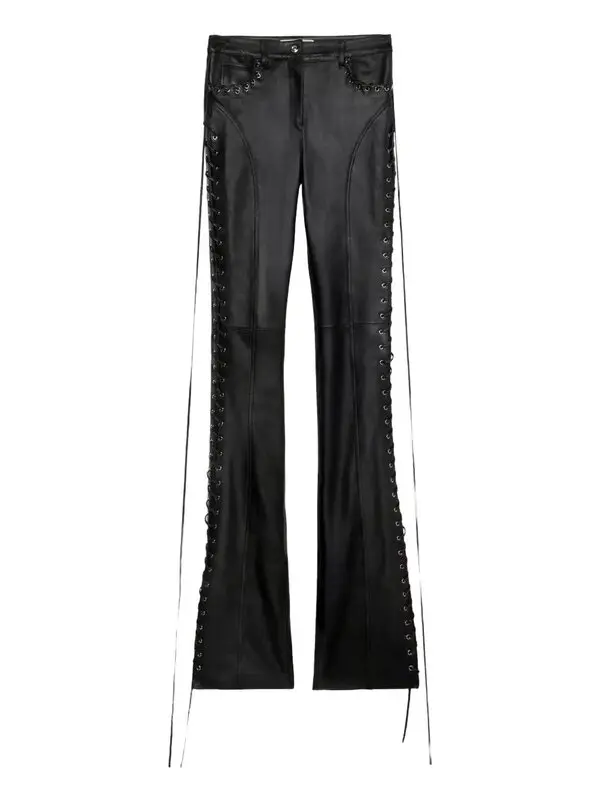 Blumarine Lace-up Trousers - Black