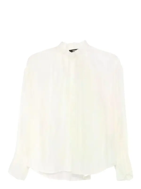 ELEH Ruffled High-neck Blouse - Neutrals