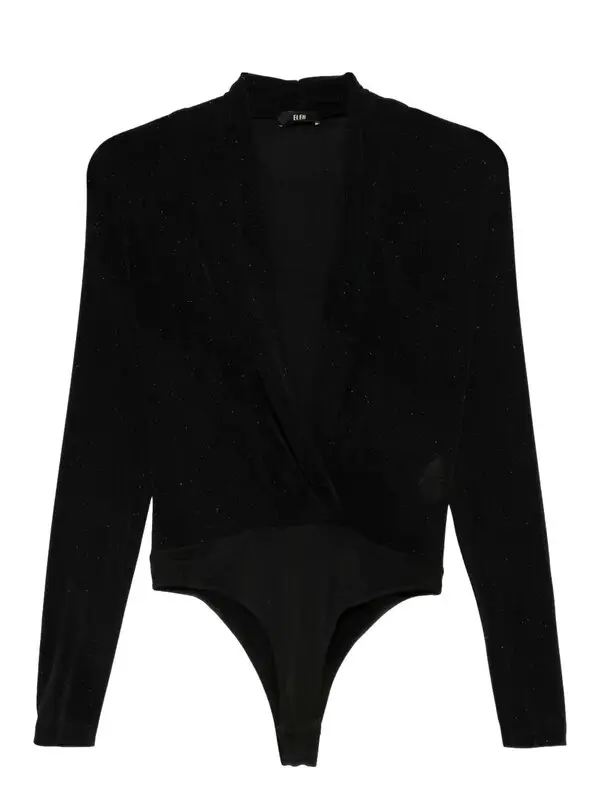 ELEH Wrap-effect Bodysuit - Black