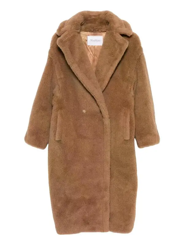 Max Mara Teddy Double-breasted Coat - Neutrals