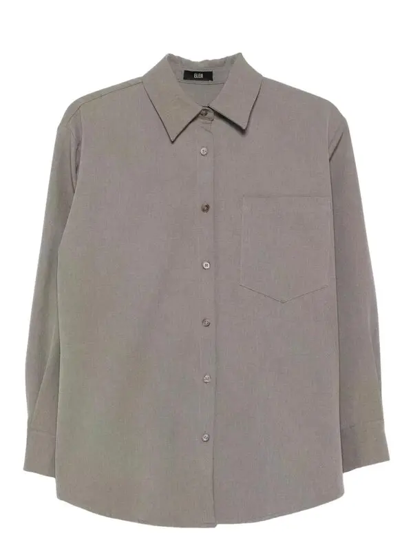 ELEH Button-down Cotton Shirt - Grey