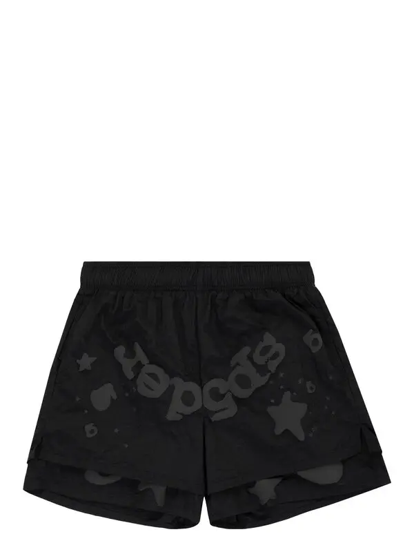 SP5DER Beluga Double Layer Shorts - Black