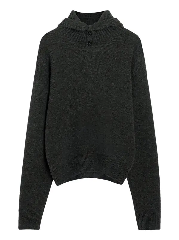 LEMAIRE Hooded Sweater - Brown