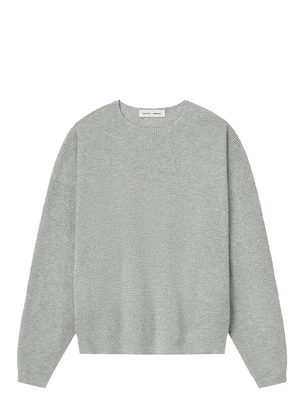 Fear Of God Waffle Crewneck Sweater - Grey