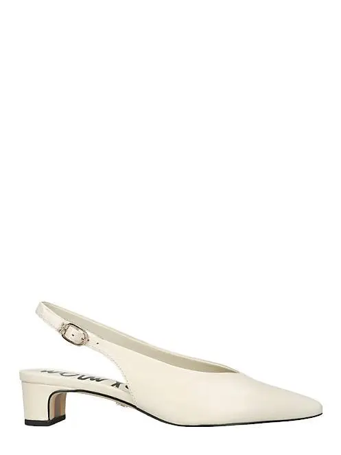 Sam Edelman Ronnie Leather Slingback Courts - White
