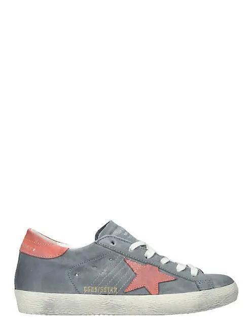 GOLDEN GOOSE Super-star Suede Low-top Trainers - Blue