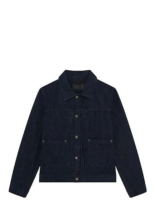 The Kooples Patch-pocket Regular-fit Denim Jacket - Blue Electric