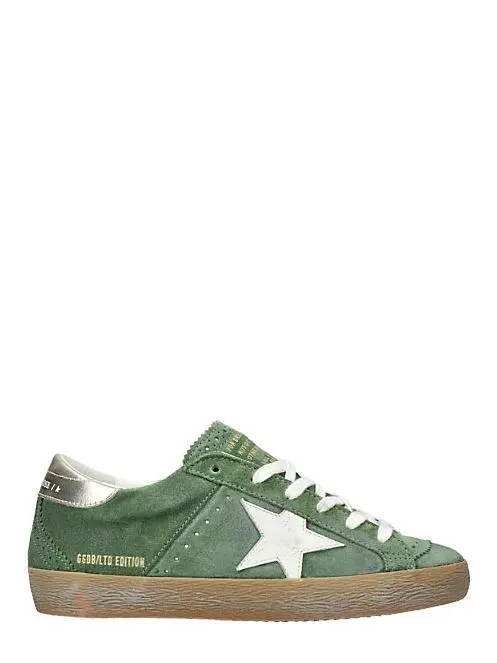 GOLDEN GOOSE Super-star Suede Low-top Sneakers - Green