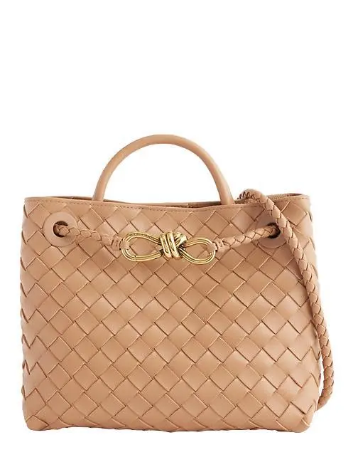 Bottega Veneta Andiamo Small Leather Tote Bag - Biscuit-mb-biscuit