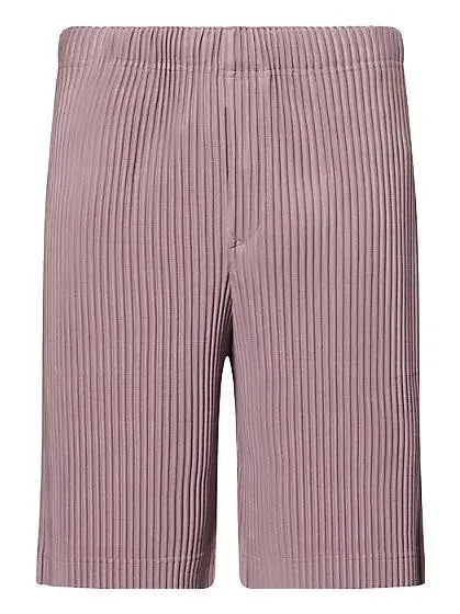 Issey Miyake Pleated Knitted Drawstring Shorts - Seaside Purple