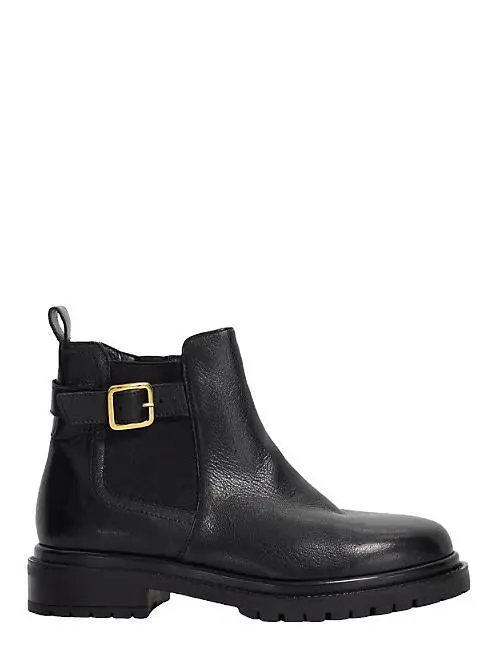 DUNE Leather Chelsea Boots - Black Leather
