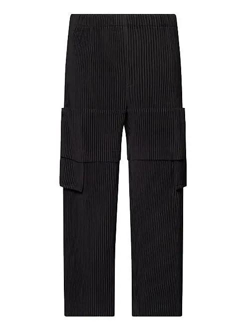 Issey Miyake Multi-pocket Drawstring Knitted Trousers - Coke Gray