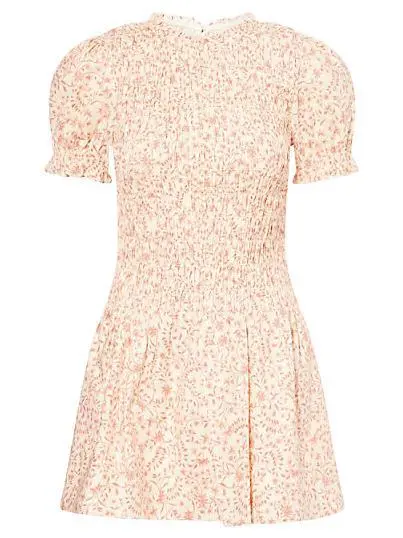 REFORMATION Leannah Puffed-sleeves Stretch-cotton Mini Dress - Corinne