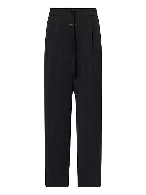 Fear Of God Drawstring Wide-leg Woven Trousers - Black