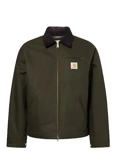 Carhartt Work In Progress Detroit Logo-patch Cotton Jacket - Olive / Black