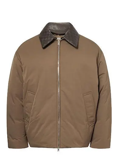 Bottega Veneta Intrecciato-collar Washed Tech Puffer Jacket - Camo
