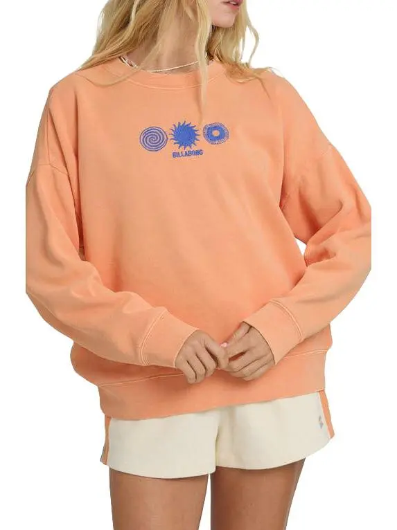 BILLABONG Echo Crewneck Sweatshirt - Tangerine