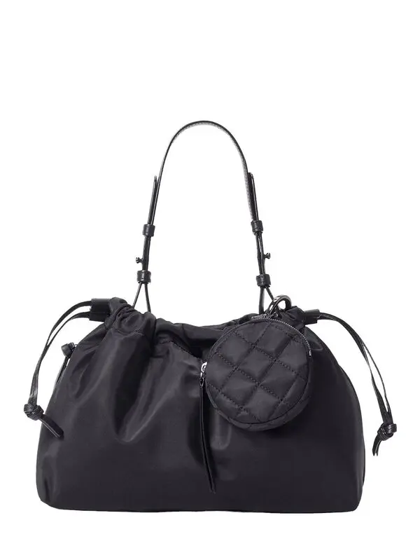 Mz Wallace Small Waverly Nylon Shoulder Bag - Black