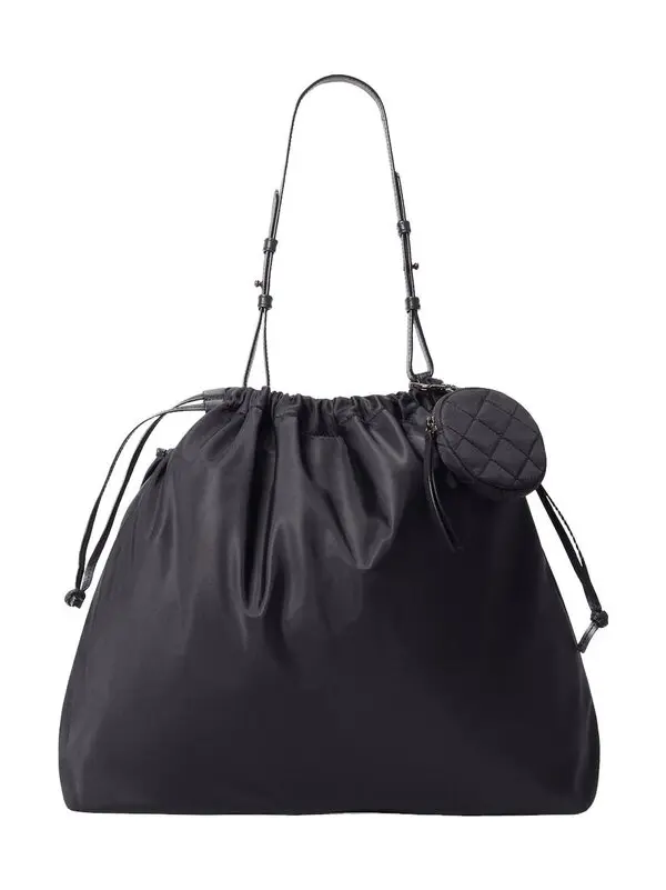 Mz Wallace Waverly Nylon Shoulder Bag - Black