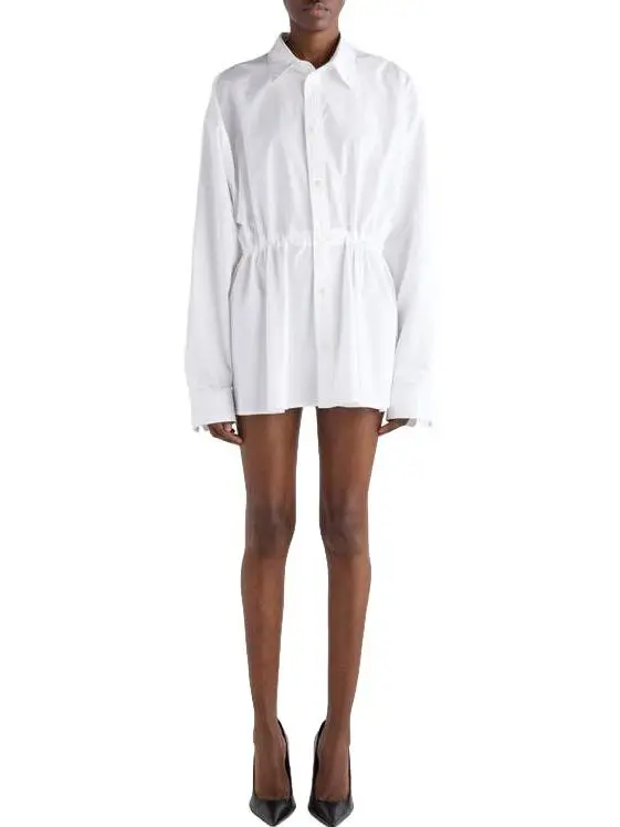 Balenciaga Hourglass Cotton Poplin Shirt - White