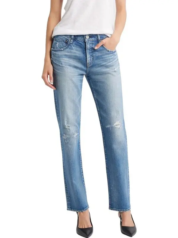Moussy Vintage Bridgeville Slim Straight-leg Jeans - Blue